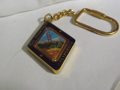 San Francisco California "Trolley & Golden Gate Bridge" Key Ring | eBay
