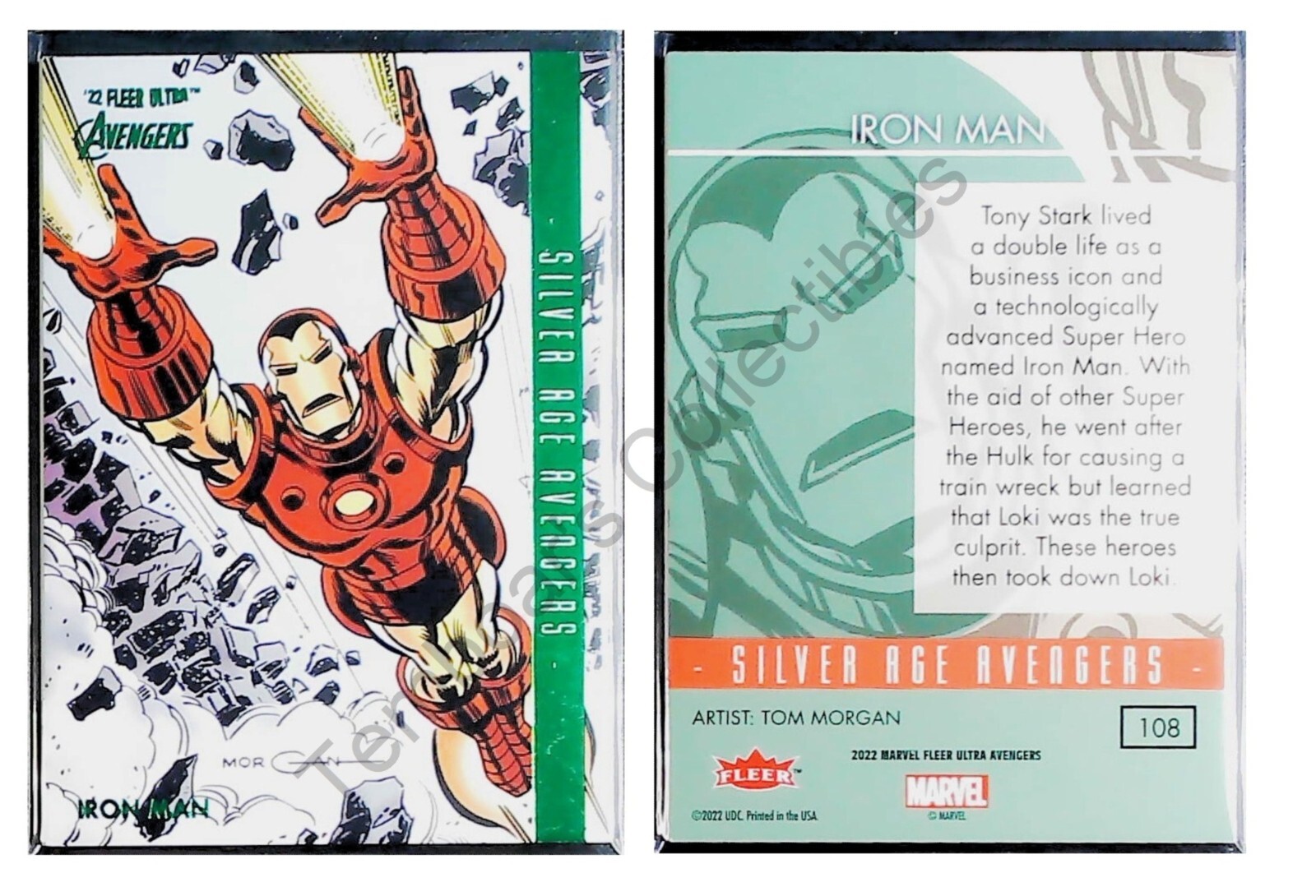 Iron Man #108 [Green] 2022 Marvel Fleer Ultra Avengers Silver Age ...