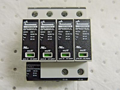 Cooper Bussmann Thermoplastic Hardwired Surge Protector 20 kA 4P ...