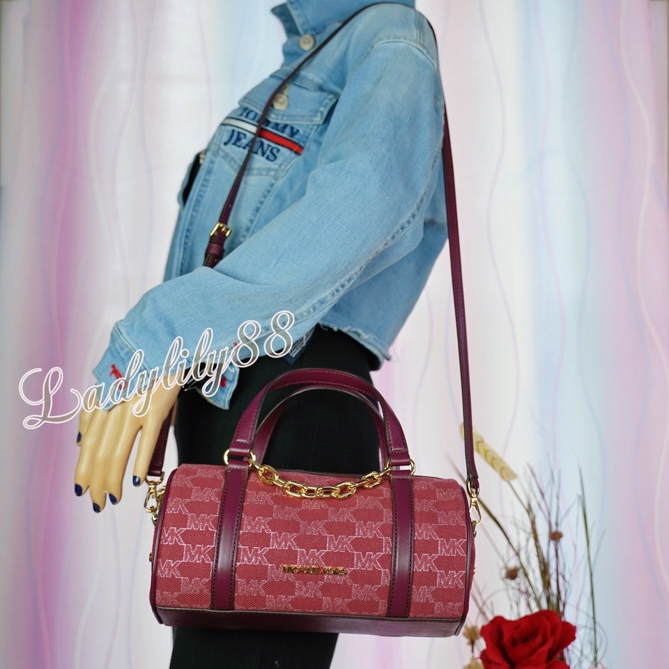 NWT MICHAEL KORS ZOOEY MEDIUM BARREL MESSENGER CROSSBODY SATCHEL ...