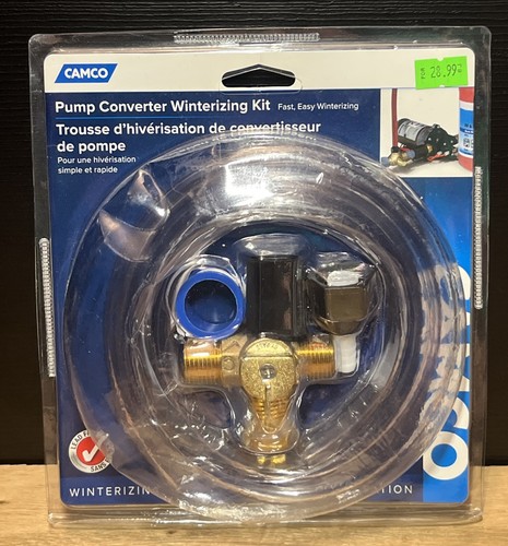 Camco Pump Converter RV Winterizing Kit - Brass Valve and Pump Adapters ...