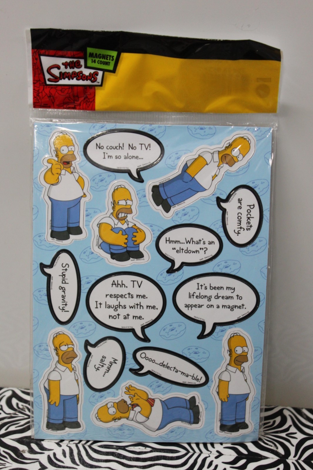 HOMER SIMPSON 14 MAGNETS SET Animated TV Refrigerator Cartoon Fox Dad ...