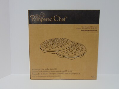 Pampered Chef Microwave Chip Maker Set Of 2 1241 NOS | eBay