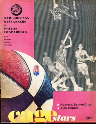 1969 Dallas Chaparrals New Orleans Buccaneers ABA program playoff NBA2 ...