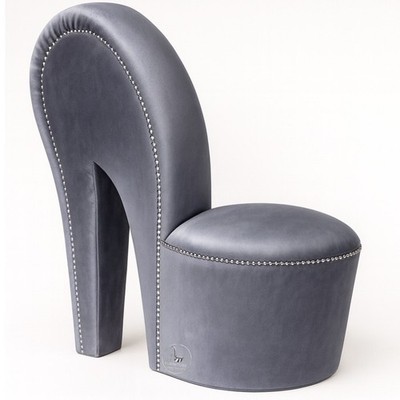 High Heel Shoe Chair With Animal Print Fabric | eBay UK