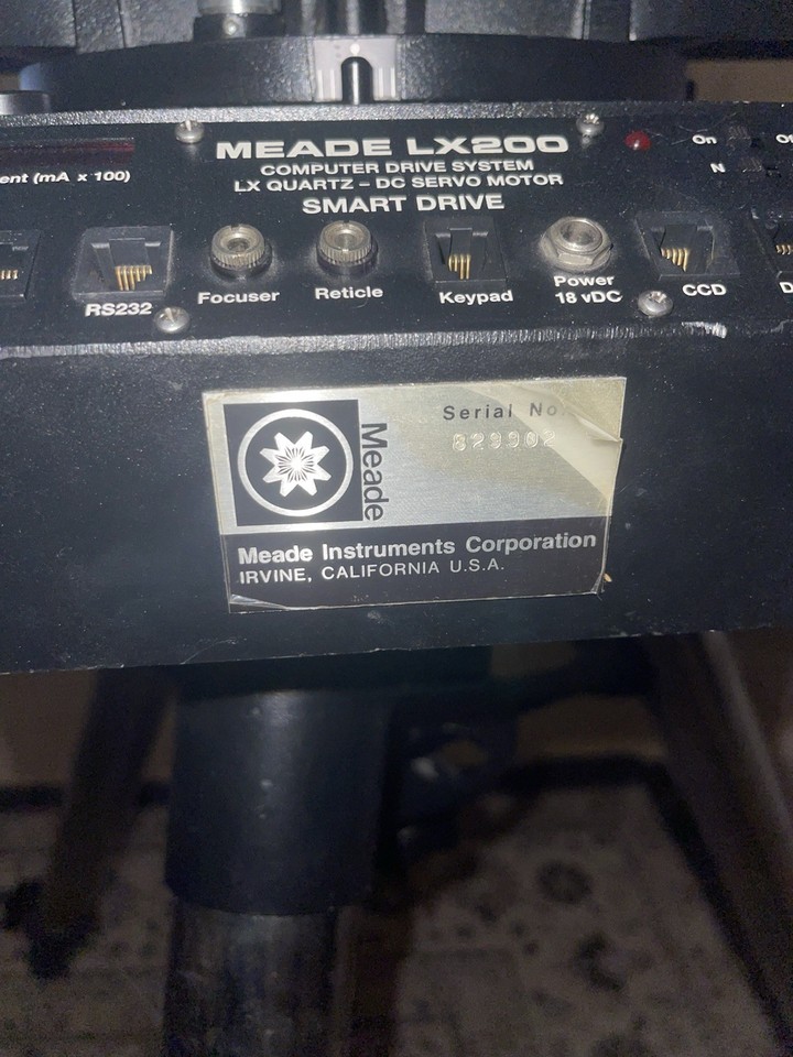 Meade LX200 EMC Telescope With Tripod And Extra Lenses No Case (Power ...