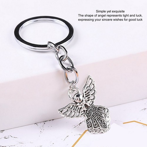 50 Pcs Angel Pendant Keychain Zinc Alloy Silver Vintage Exquisite ...