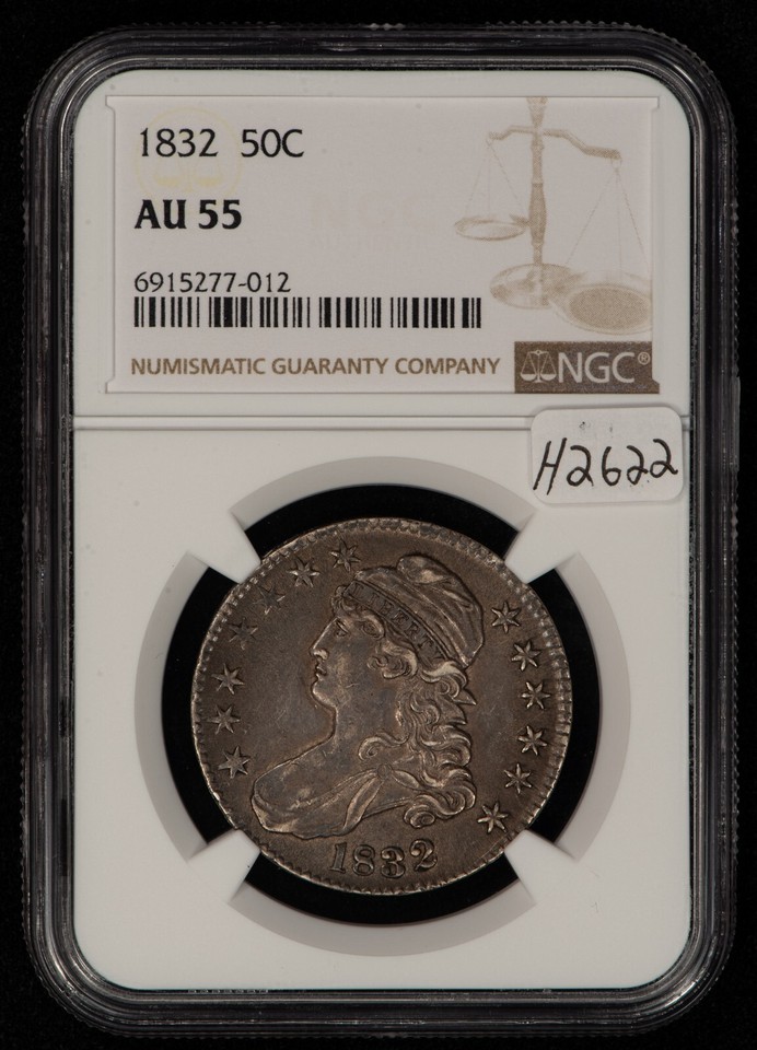 1832 50c Capped Bust Silver Half Dollar - PQ Example - NGC AU 55 - SKU ...