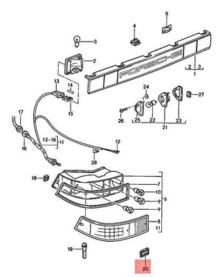 Genuine PORSCHE 911 Turbo Rear Light Reflector 93063310102 | eBay