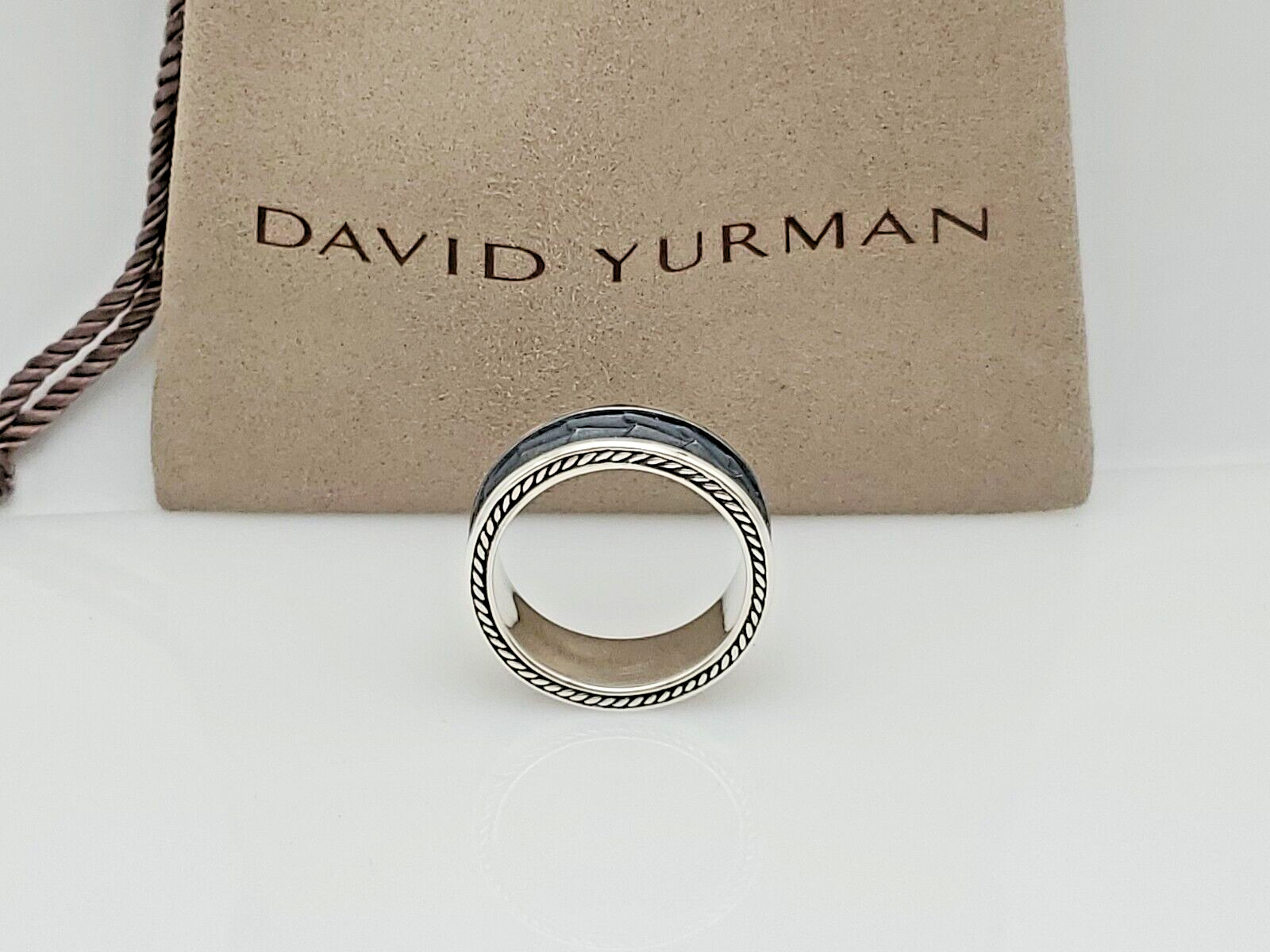 David Yurman Men's Sterling Silver Armory Band Ring S… - Gem