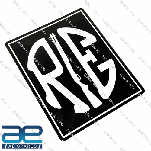 For Royal Enfield RE Logo Battery Box Sticker Decal White& Black ...