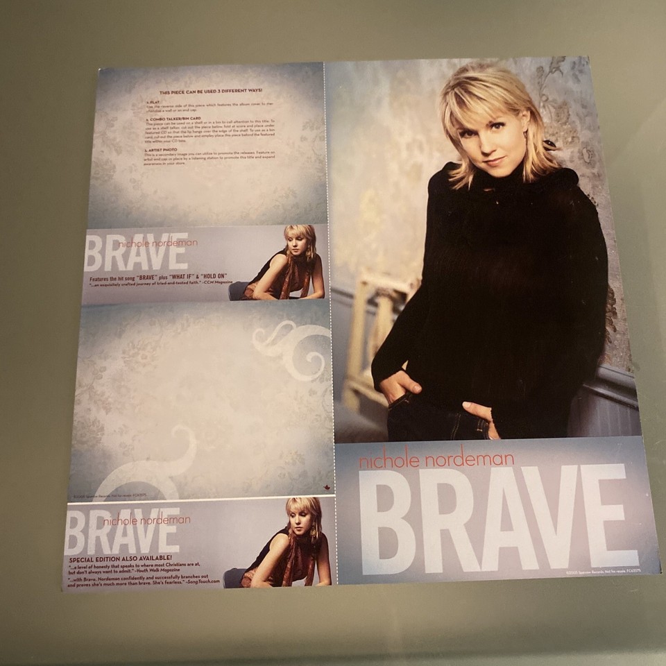 Nichole Nordeman, Brave 12x12 Album Flat Poster Christian Pop Worship ...