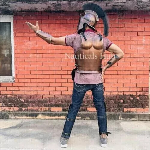 Medieval 300 Spartan King Helmet With Muscle Armor Breastplate Bracer ...