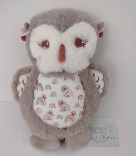 Douglas Baby Nova Owl Lovey Chime Plush Stuffed Animal, 9" Tall Rainbow ...