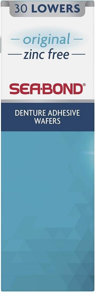 Secure Denture Adhesive Wafers All Day Hold Zinc/Mess Free Soft Cushion ...