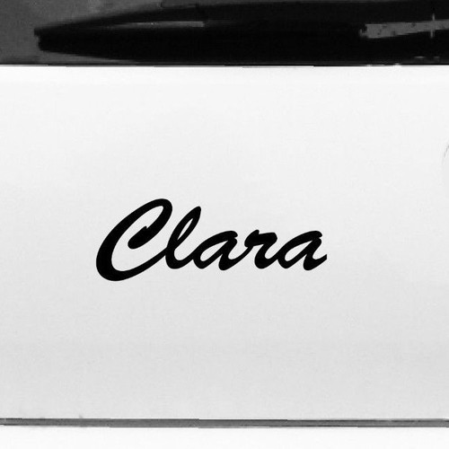 Clara 8 5/16in Children's Room Name Sticker Decorative Film Car Window ...