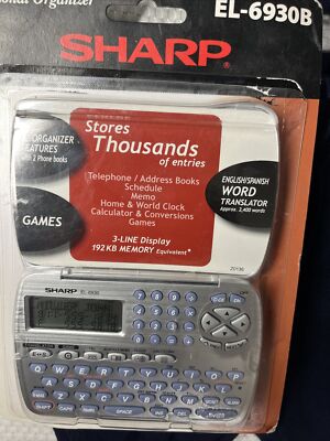 Sharp Personal Organizer EL-6930B Electronic Address Telephone Book New ...
