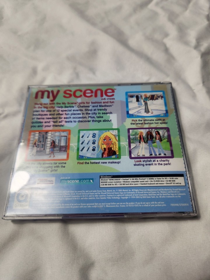 Vintage My Scene - PC Game For Windows 98 | eBay