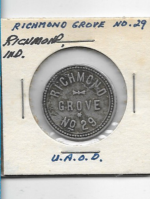 Richmond, Indiana Trade Token RICHMOND GROVE No 29 | eBay