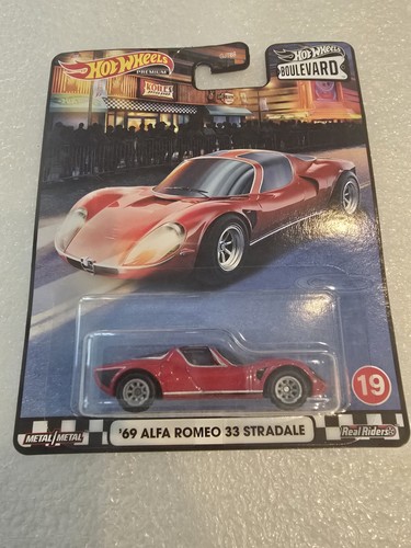 Hot Wheels Premium '69 ALFA ROMEO 33 STRADALE BOULEVARD REAL RIDERS RED ...
