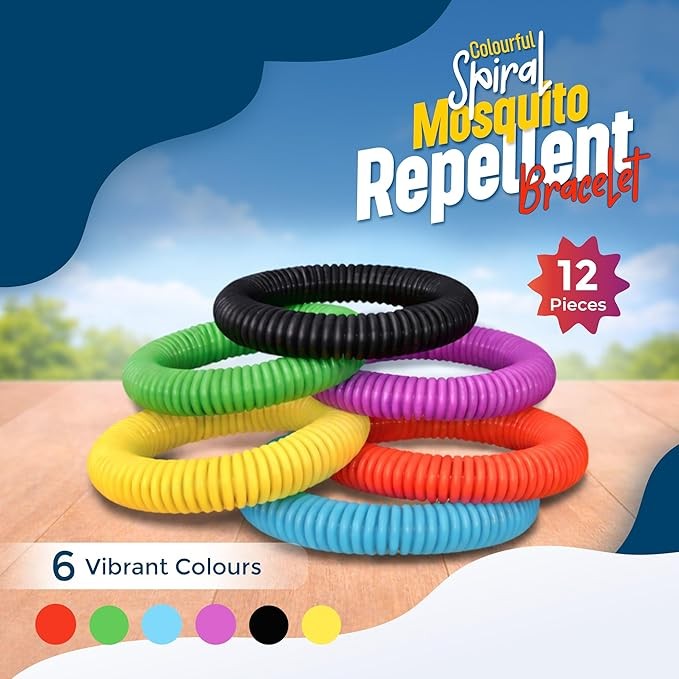 Mosquito Repellent Bracelet - 12 Bands, Triple Strength, Multi Coil ...