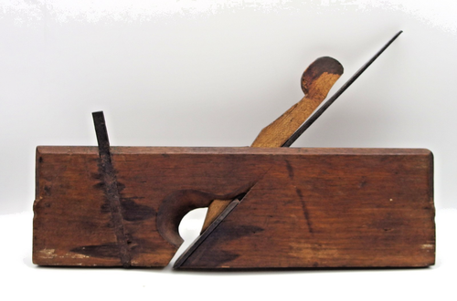 18TH C. Wilcox Wood Molding Rabbet Plane Antique Tool Yellow Birch Flat ...