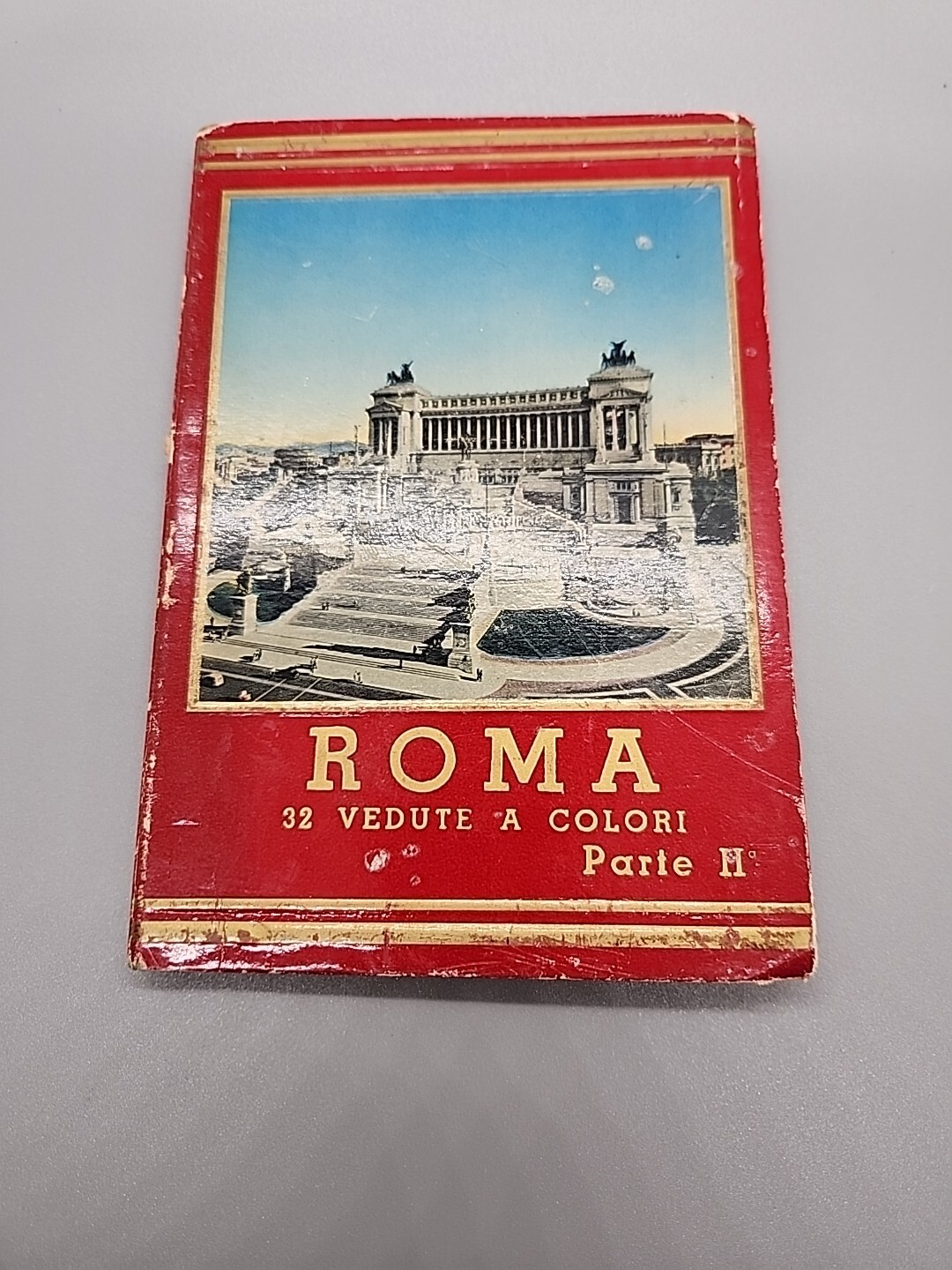 VTG Antiques Roma Souvenir Fold Out Color Picture Book Set W/ Map Rome ...