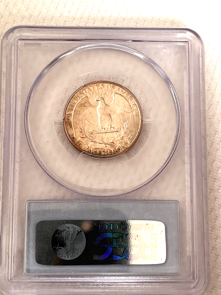 *TONED* 1932-S 25c Washington Silver Quarter PCGS MS63 FRESH ORIG LOOKS ...