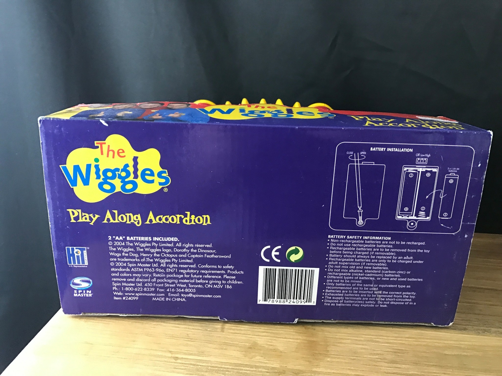 2004 RARE HTF NIB THE WIGGLES PLAY ALONG ACCORDION JEFF WORKING SEALED ...