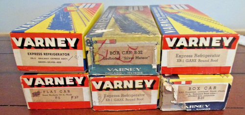 Vintage VARNEY HO Train BOX CAR LOT OF 6 Balsa Wood Kits - Unassembled ...