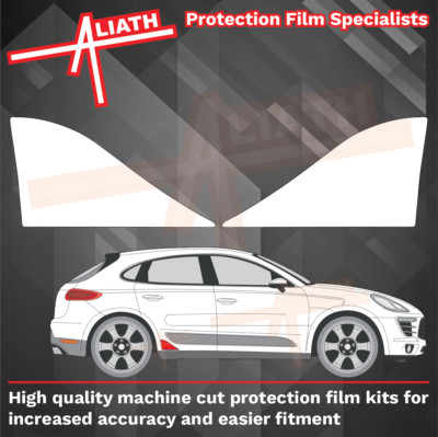 Fits Porsche Macan 95B Rear Door Arch Stone Chip Guard Paint Protection ...