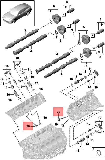 Genuine PORSCHE Cayenne Panamera 971 97A 97B Exhaust Valve 9A710961100 ...