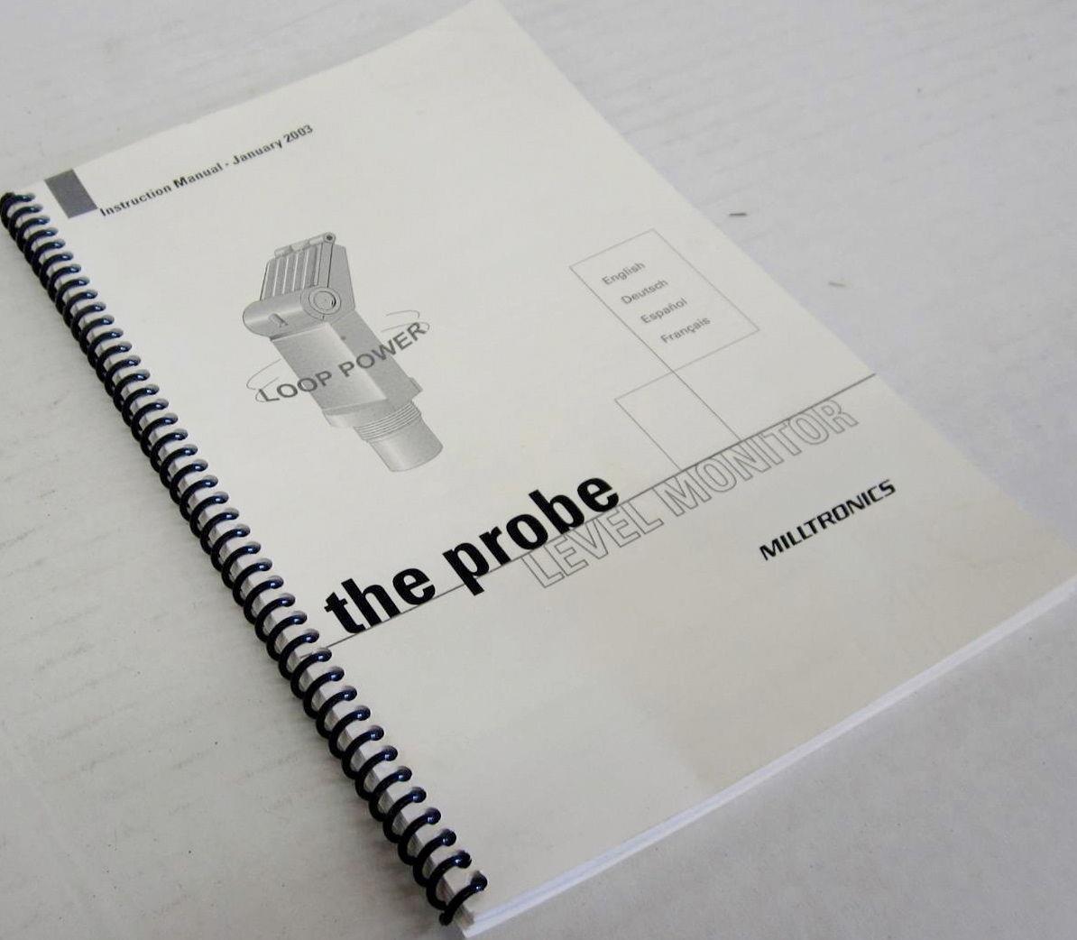 MILLTRONICS 7ML19981GC61 THE PROBE LEVEL MONITOR INSTRUCTION MANUAL ...