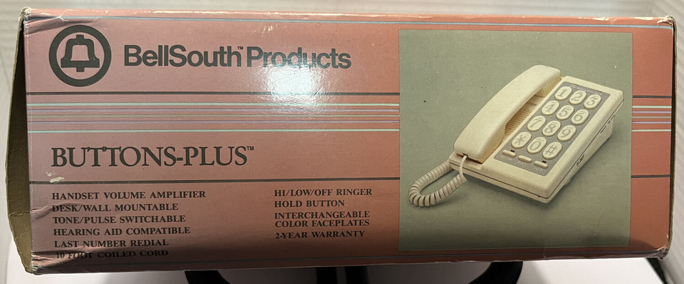 BellSouth Products Buttons-Plus Large Buttons Vintage Corded Telephone ...