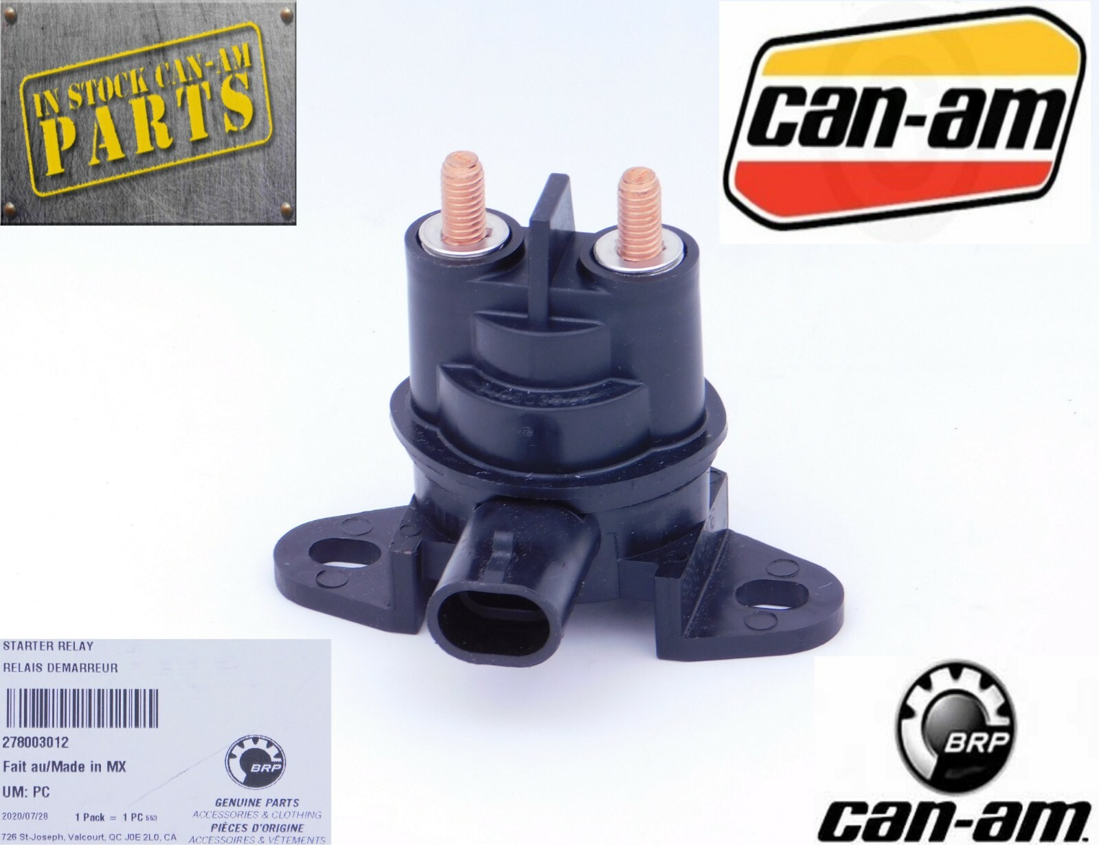 New Genuine OEM SEA DOO Starter Relay Solenoid 278003012 Replaces ...