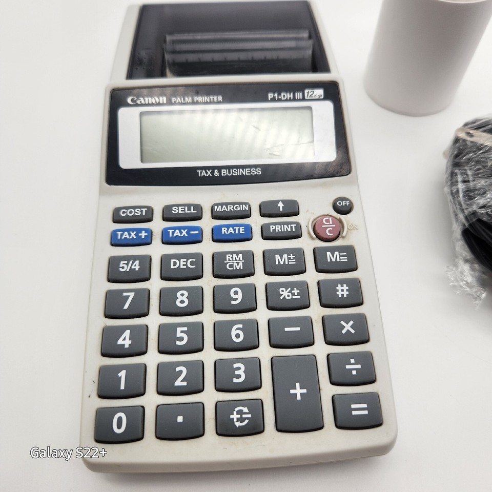 Canon Palm Printer Calculator P1-DH III Adding Machine Adapter Tax ...