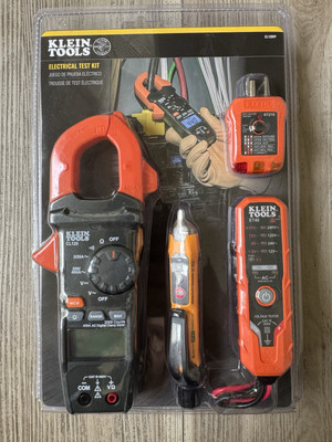 Klein Tools CL120VP Electrical Voltage Test Kit with Clamp Meter, Three ...