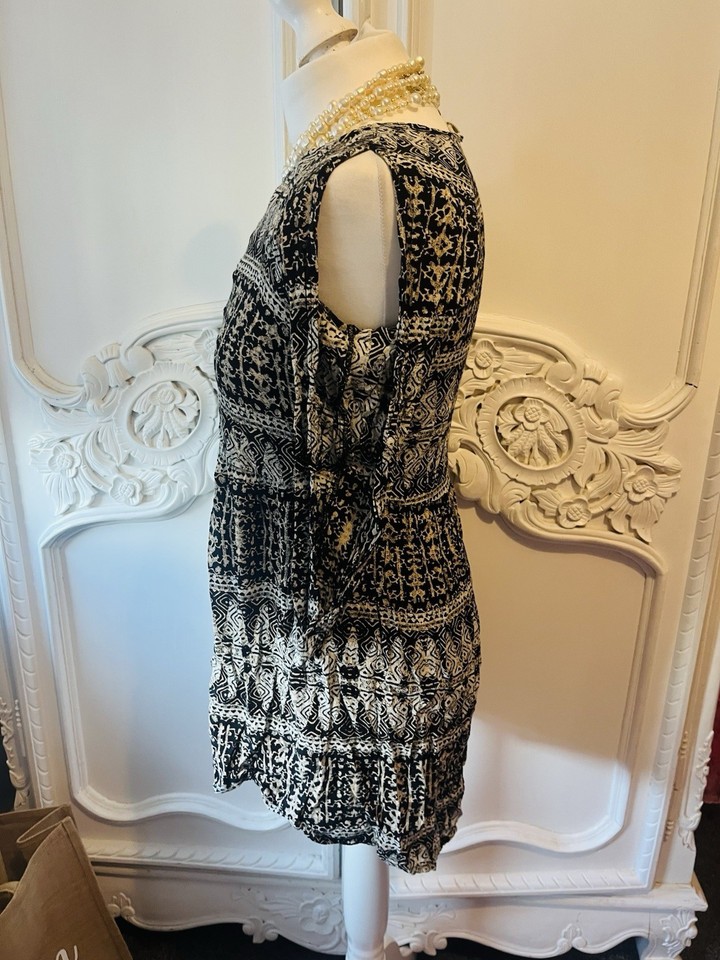 Urban Outfitters Staring At Stars Black Cold Sleeve Boho Mini Dress ...