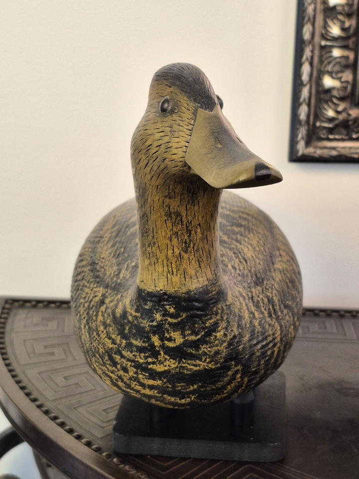 Vintage Duck Decoy -Pat Gregory, Illinois - High Neck Black Duck Turned Head | eBay
