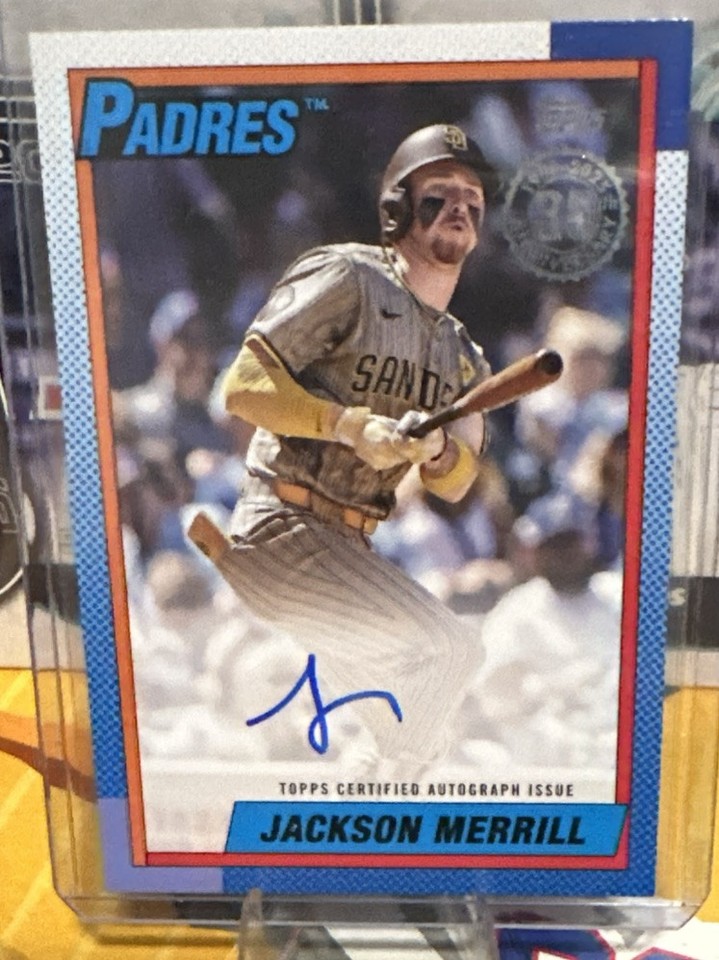 2025 Topps Series 1 Jackson Merrill Auto 90A-JM 1990 Topps Autograph ...