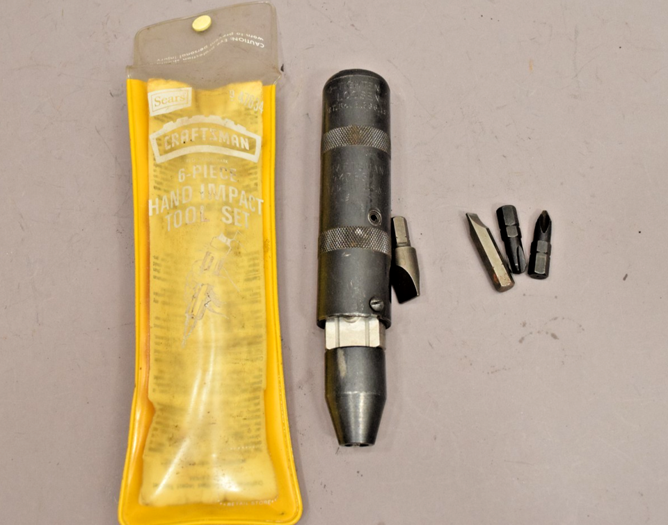 Vintage Craftsman 6pc Hand Impact Tool Set 9-47634 Plastic Case ...