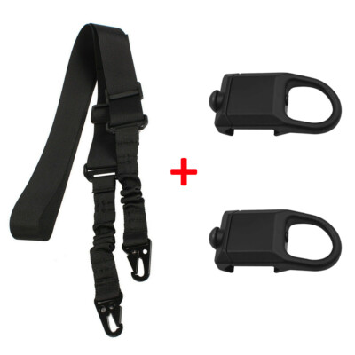 Tactical Molle 2 Points Rifle Gun Sling Shoulder Strap & 2 Picatinny ...