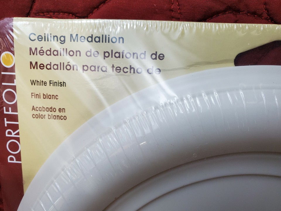 NEW Portfolio 10" White Ceiling Medallion Cover Art Design Finish CM1 ...