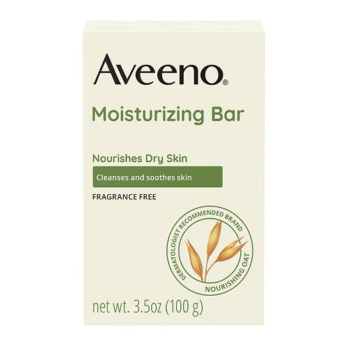 Aveeno Moisturizing Bar Soap Dry Skin Fragrance Free Gentle Clean ...