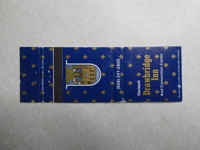 AQ128 Matchbook Cover Cincinnati Drawbridge Motor Inn and Convention ...