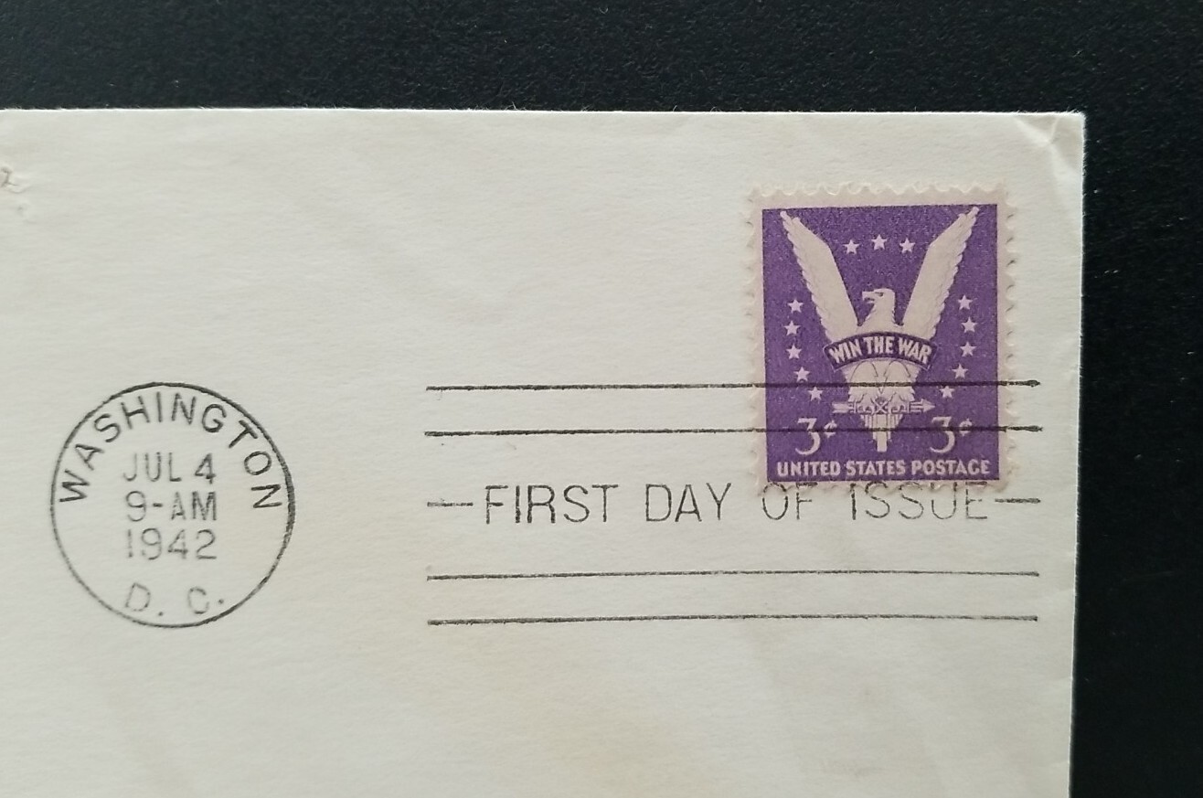 WW2 1942 "Win The War Stamp" 1st Day Issue Commemorative Cover ~ Military | eBay