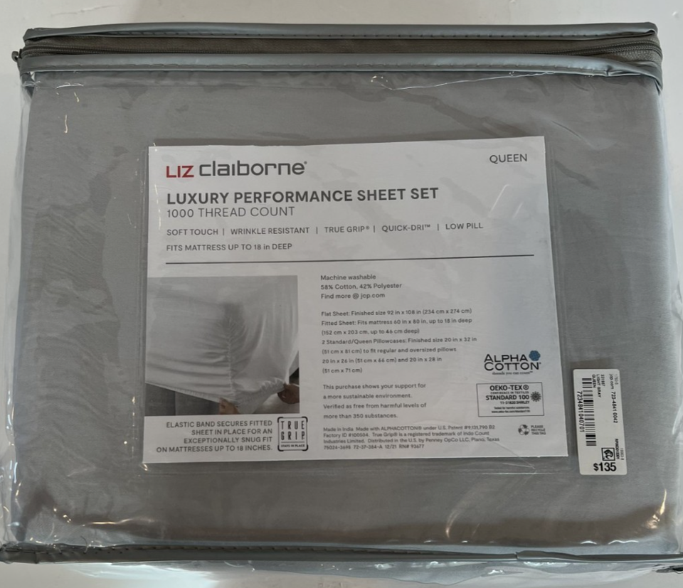 Liz Claiborne Liquid Cotton Sheets