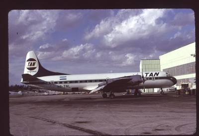 Orig 35mm airline slide TAN Airlines Electra HR-TNL | eBay