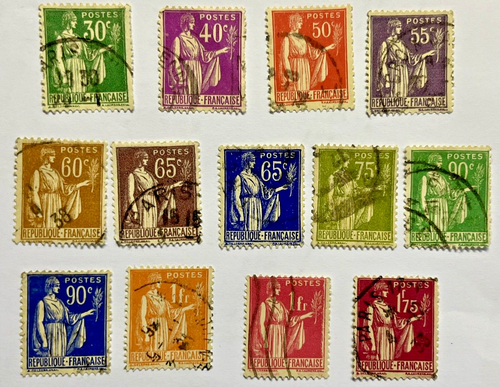 Vintage Stamps 1932-39 French "Personification of Peace w Olive Branch ...