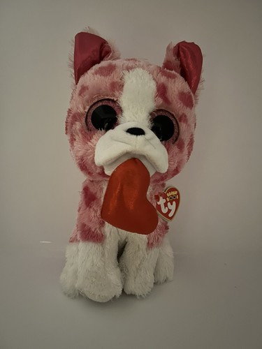 Ty Valentine's Day Beanie Boos Collection 10 Inch Romeo the Pink Dog ...